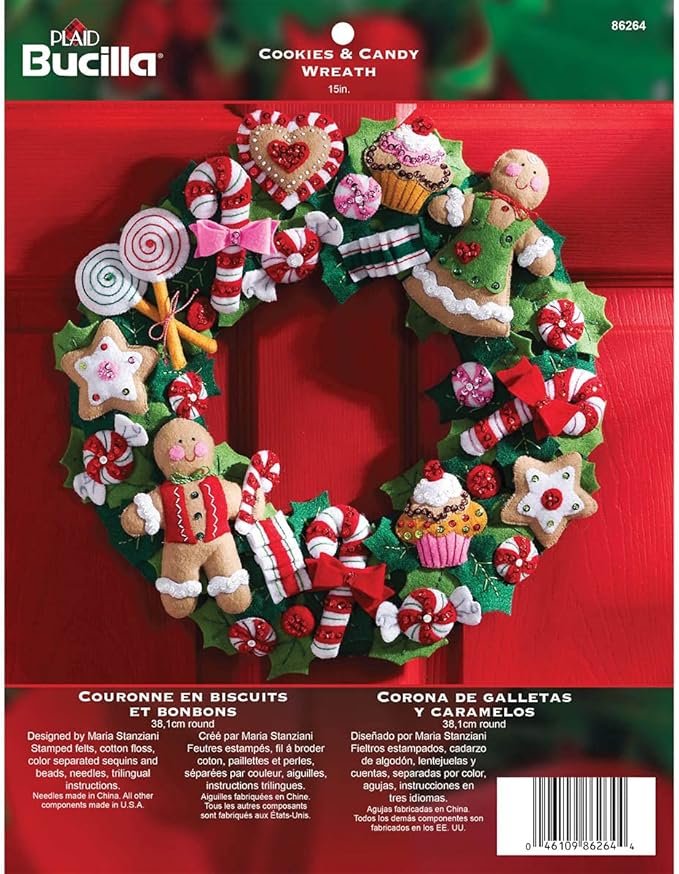 Bucilla Wreath Kit, Cookies & Candy 86264 - Bucilla