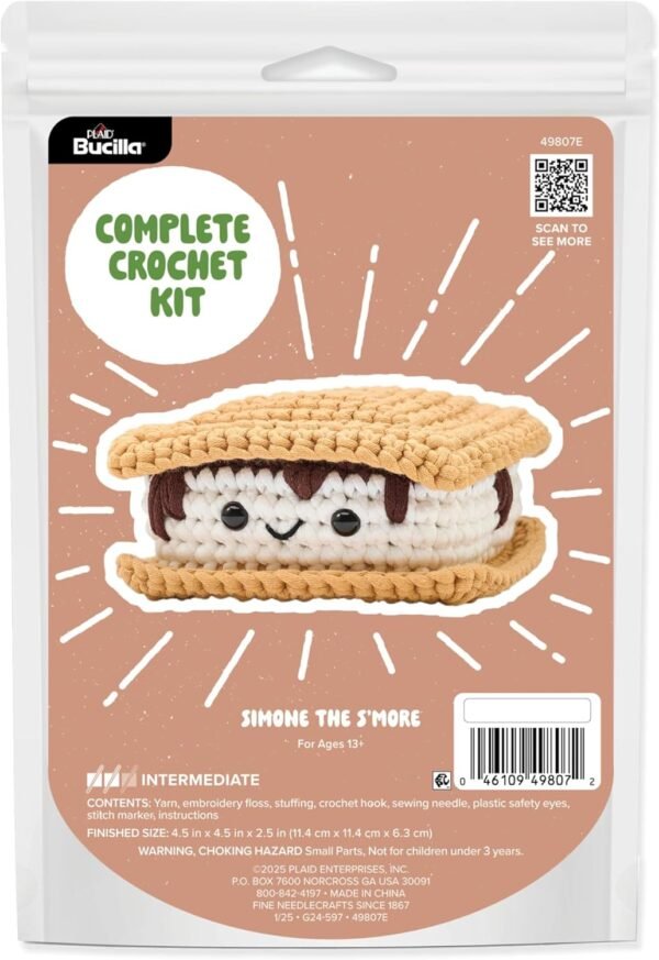Bucilla Simone The S'More " | Crochet Amigurumi Kit | 49807E - Bucilla
