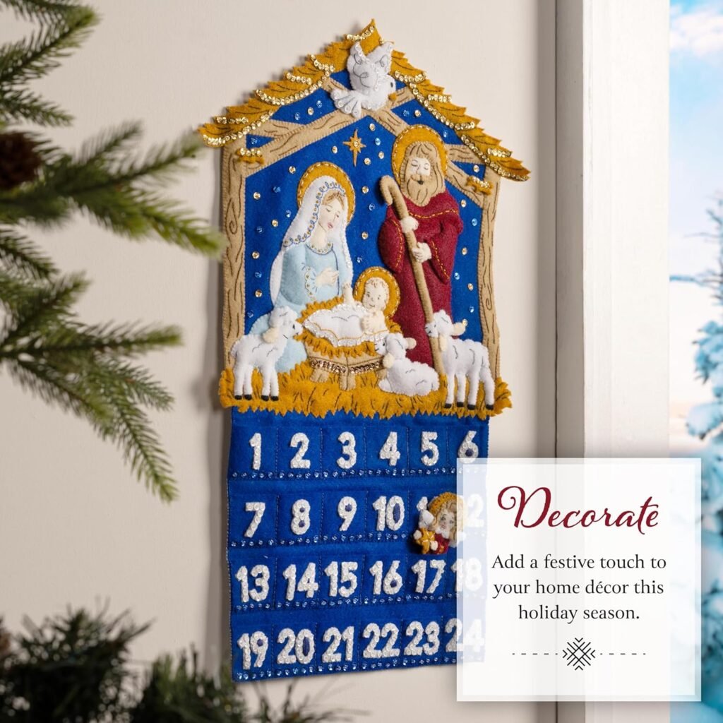 Bucilla Felt Applique Advent Calendar One Starry Night | Felt Applique ...